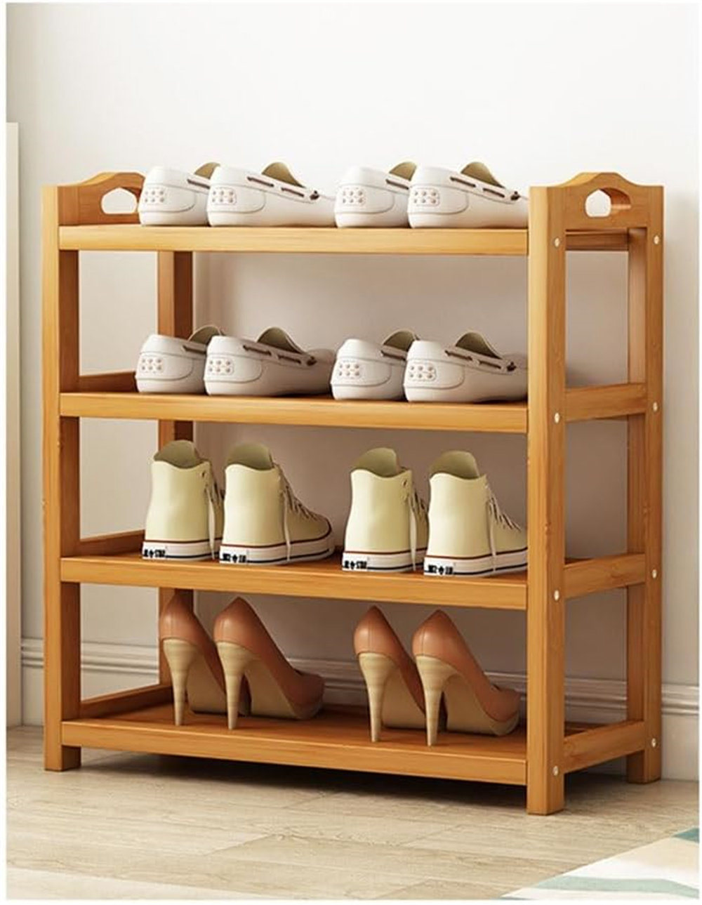 Red Barrel Studio® 16 Pair Shoe 4-Tier 28" Shoe Rack for Entryway ...