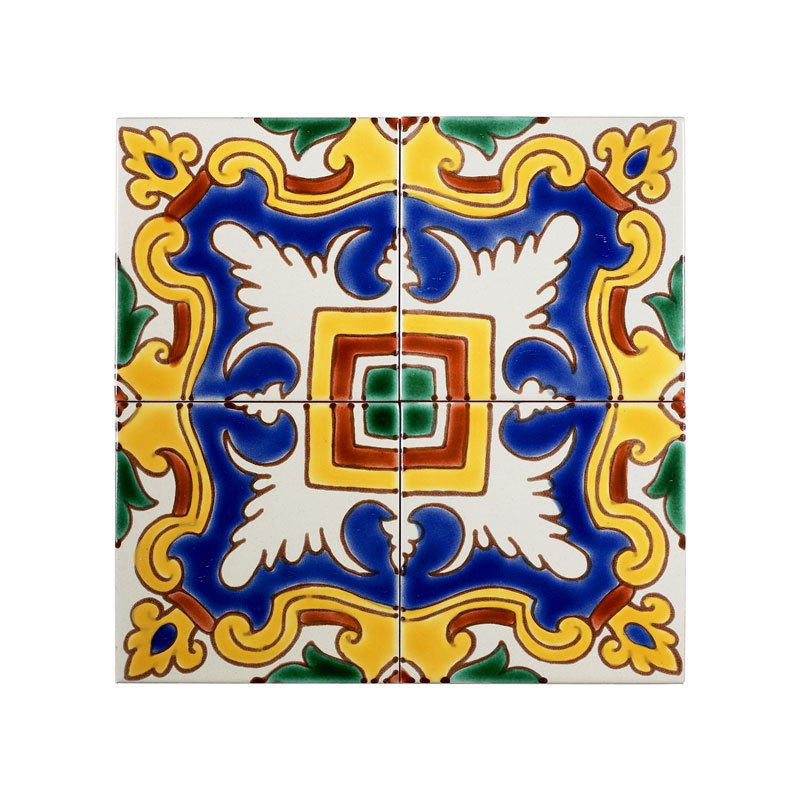 Casablanca Market Mediterranean 4" x 4" Ceramic Alicante Decorative ...