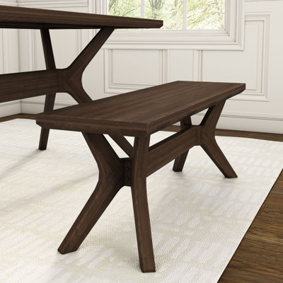 cross leg dining bench