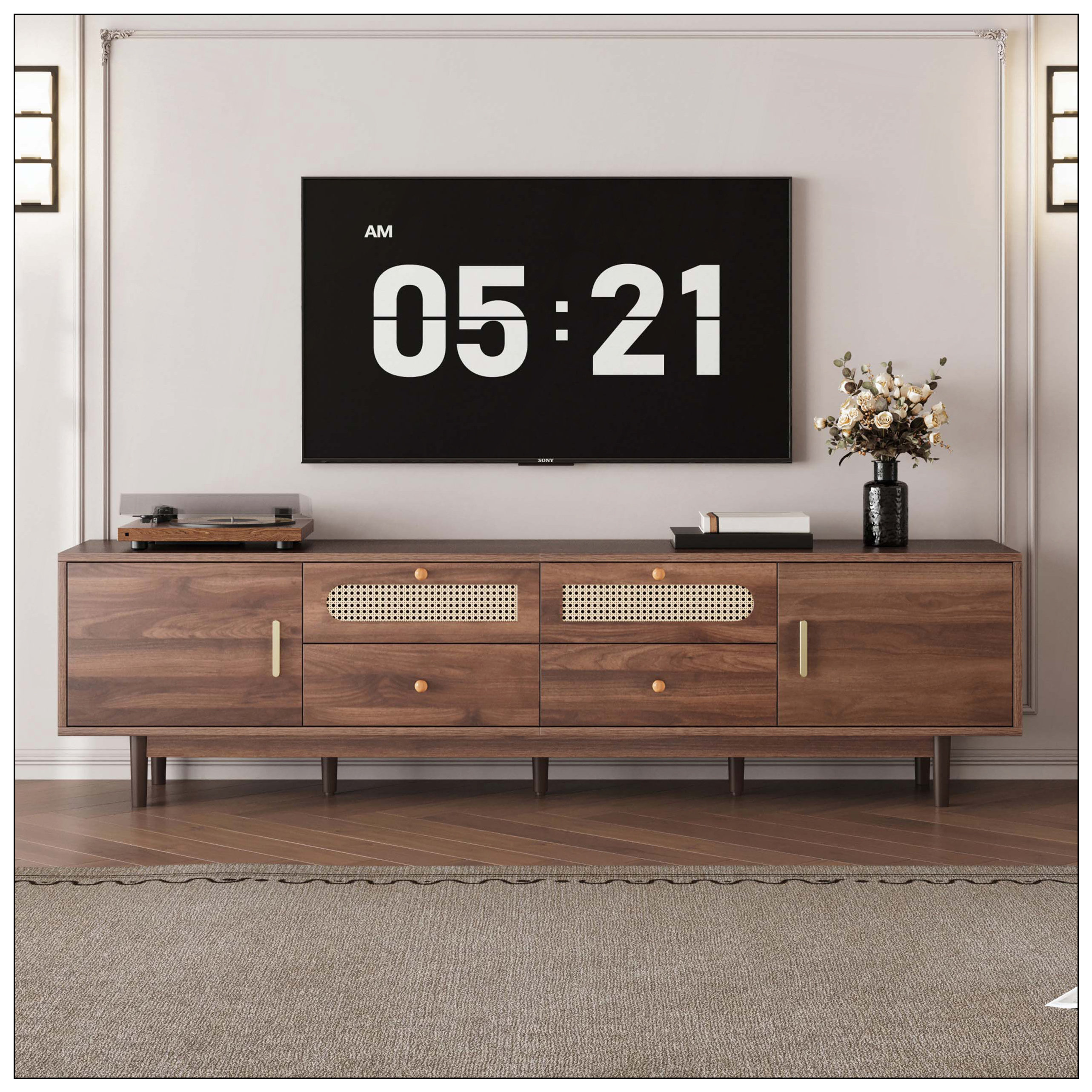 George Oliver TV Stand (Entertainment Center), Drawers, Storage ...