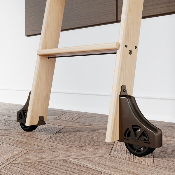 WFX Utility™ Modoc Red Oak 8.92' 8- Step Wood Removable Ladder | Wayfair