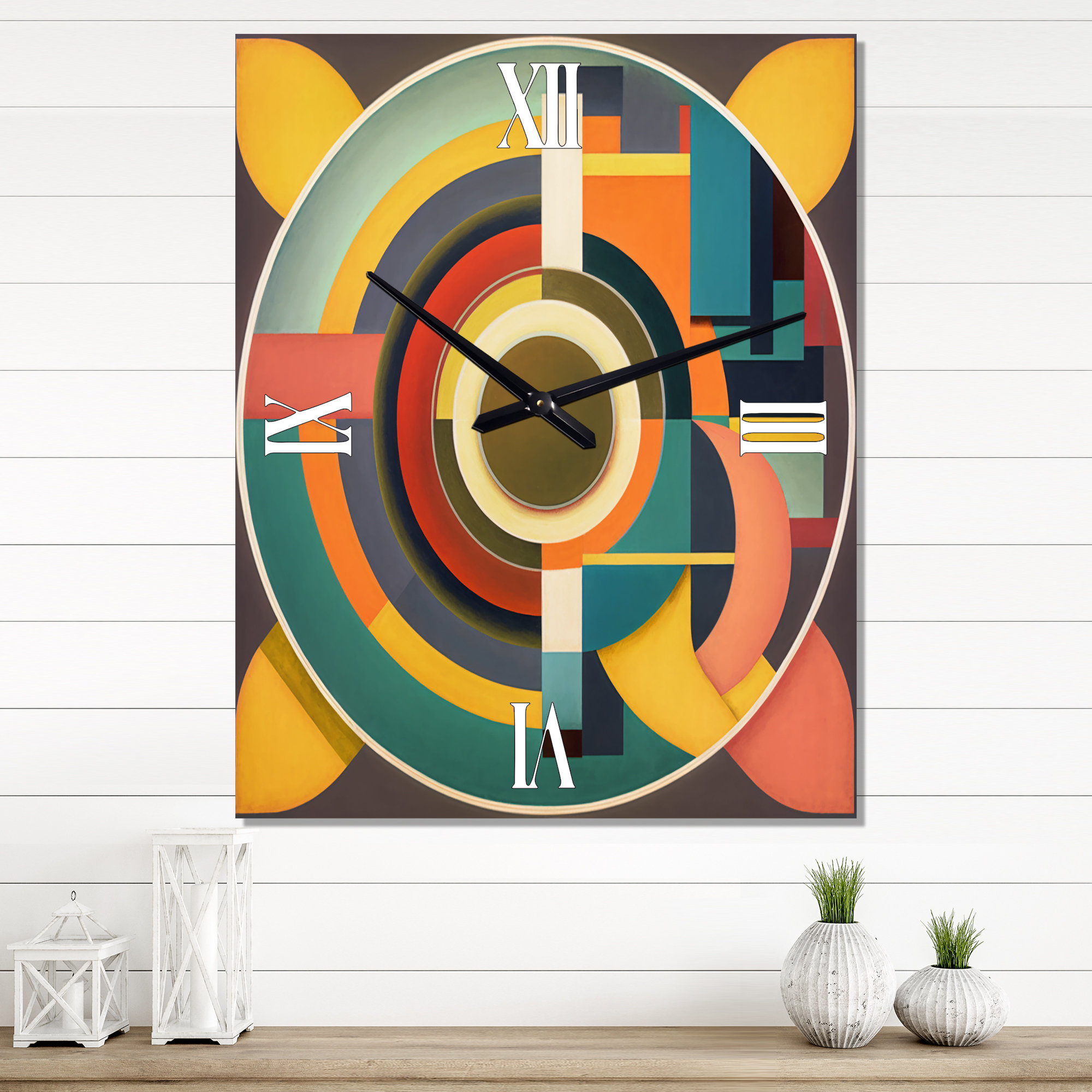 Design Art Midcentury Vintage Circular Visions V - Abstract Mid Century ...
