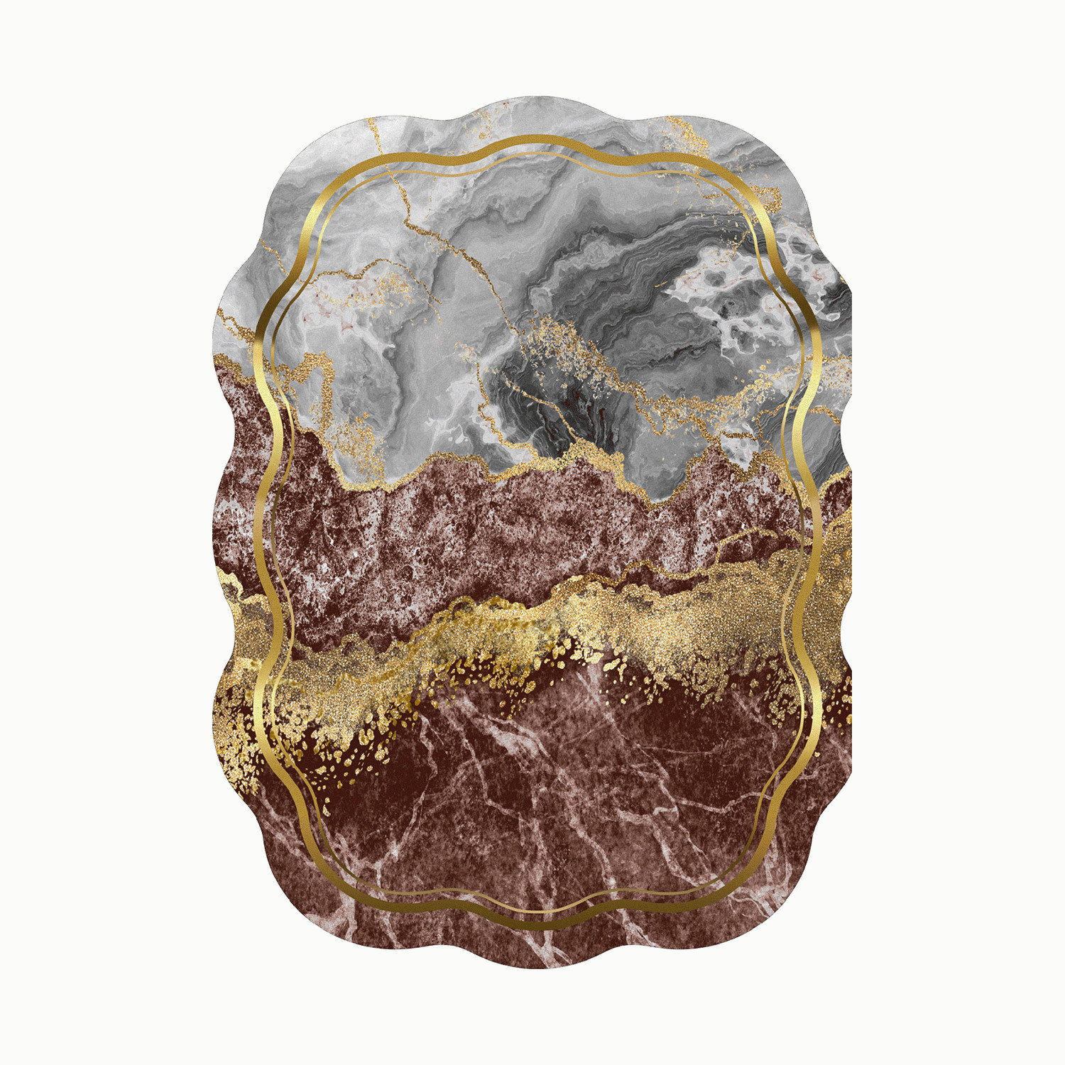 East Urban Home Novelty Garberc Abstract Machine Woven Polyester Area ...