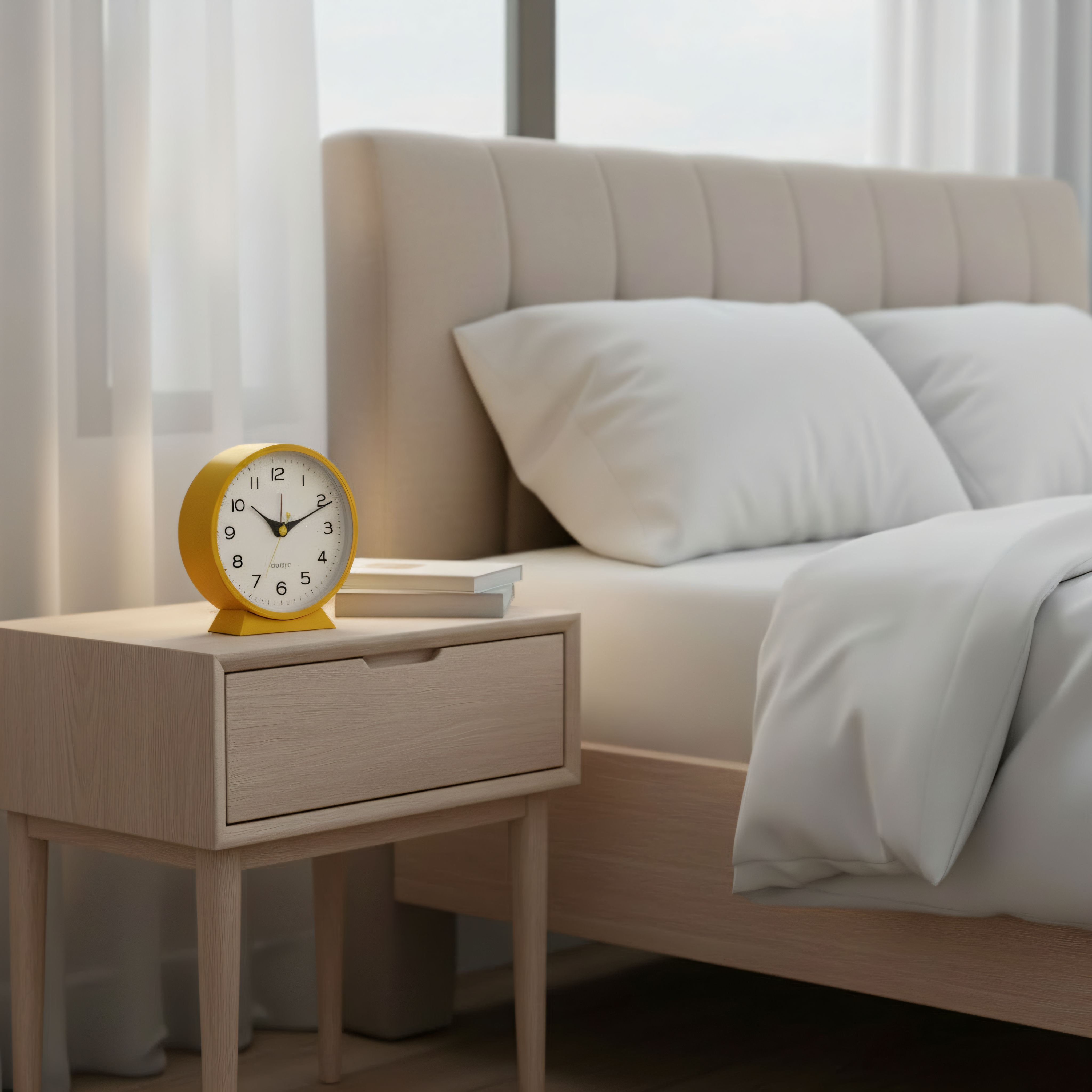 Latitude Run® Small Retro Orange-Yellow Metal Desktop Clock, Silent ...