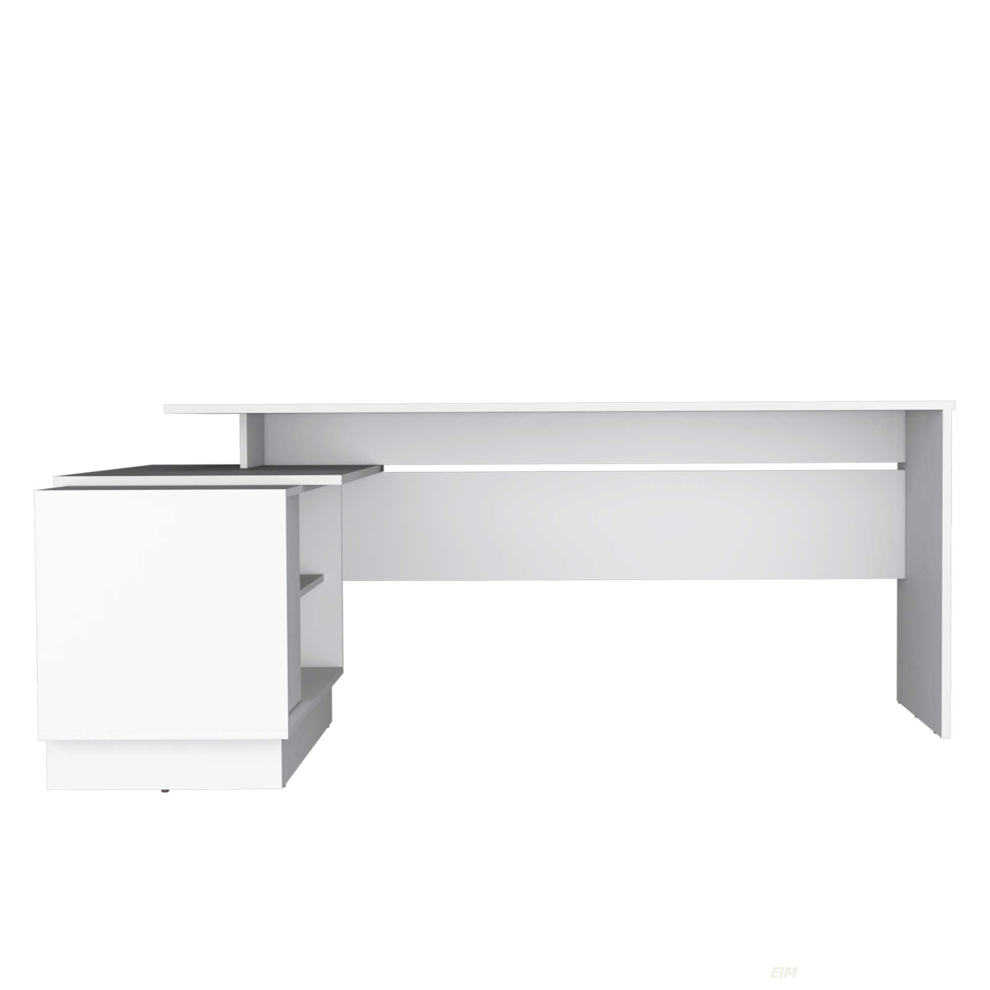 Ivy Bronx Emery L-Shaped 70" Wide Desk With One Cabinet And Two Open ...