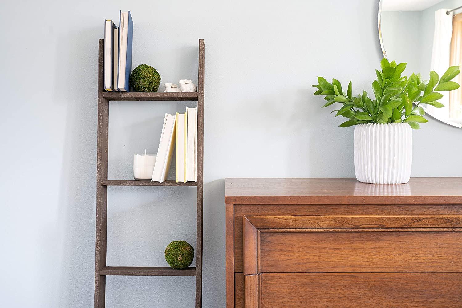 One Allium Way® 4 Step Rustic Wood Ladder Shelf | Wayfair