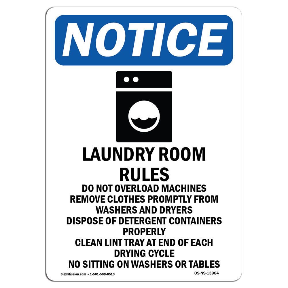 SignMission Laundry Room Rules Sign | Wayfair