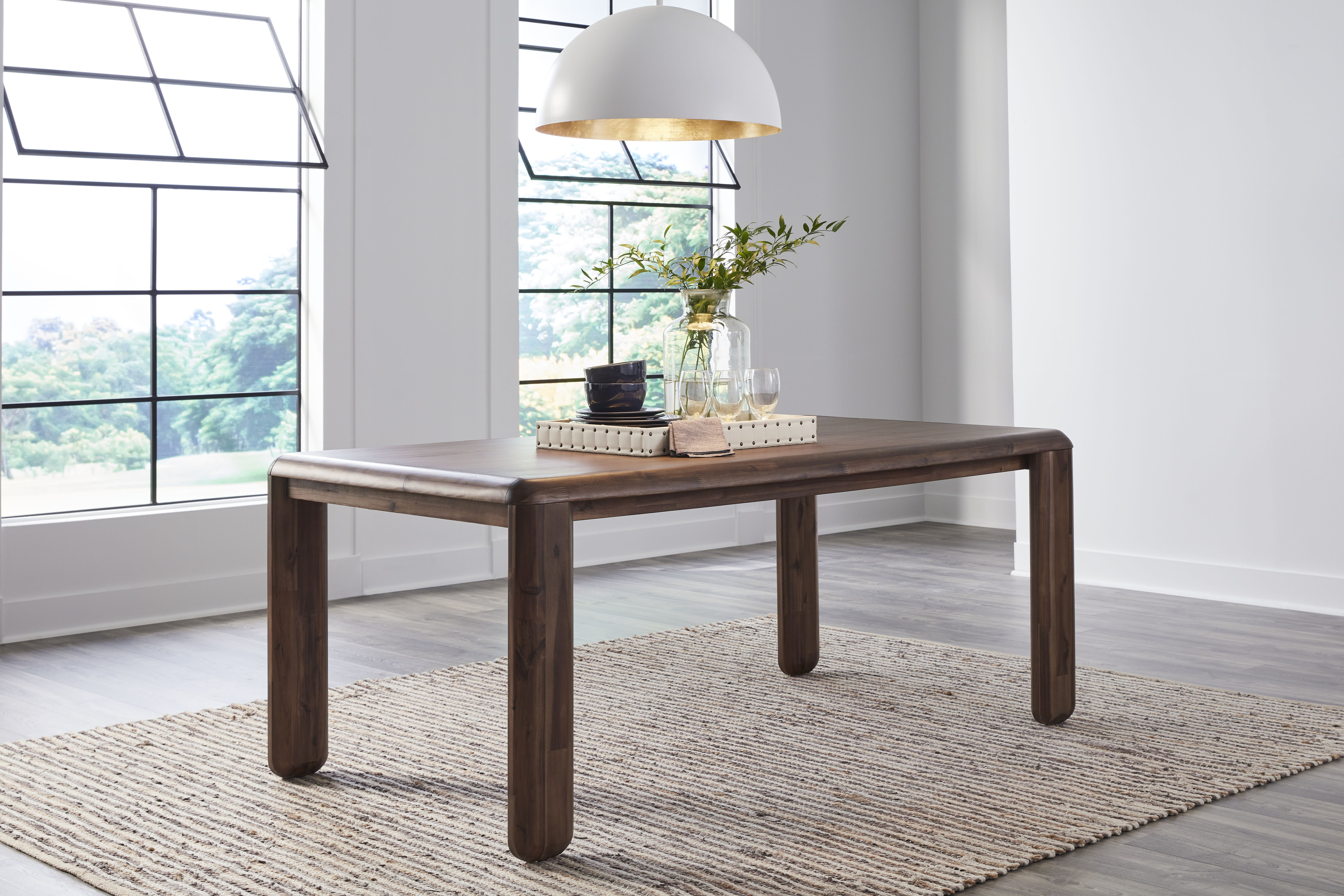 Latitude Run® Ronquillo Rectangular Acacia Wood Leg Table In Impala ...
