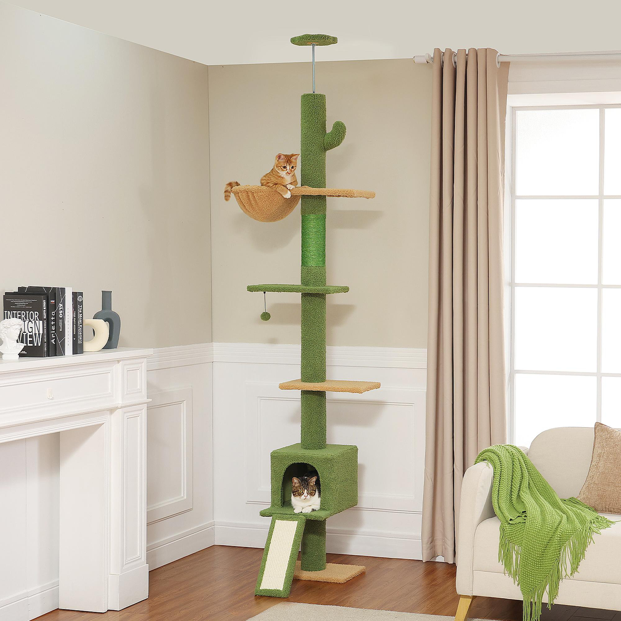 Tucker Murphy Pet™ Multi-level cat tower, adjustable height, with cat ...