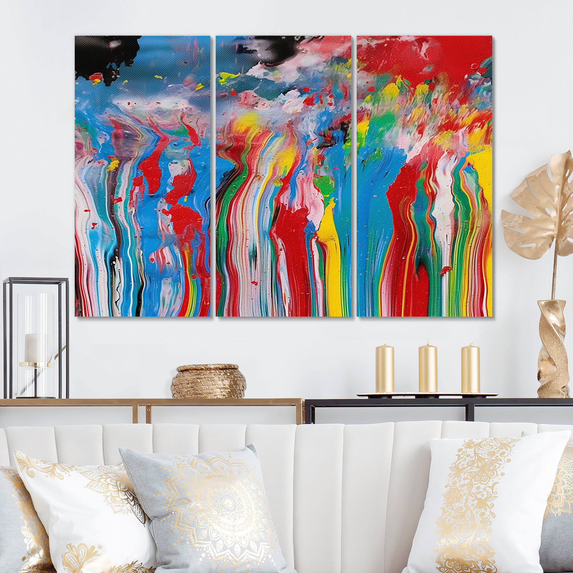 Ivy Bronx Beautiful Life Summer Joy Abstract Expression 3 Pieces | Wayfair