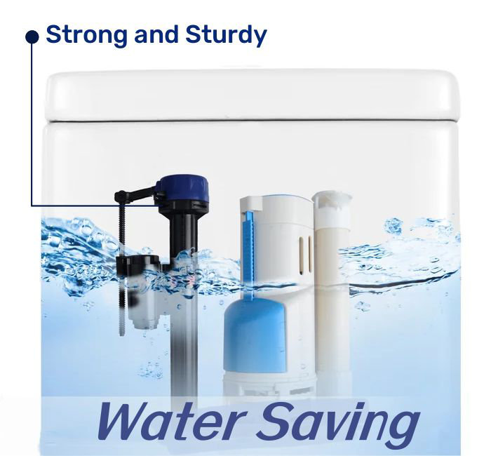 URENTO Elongated Dual Flushing One-Piece Toilet High Efficiency Flush ...