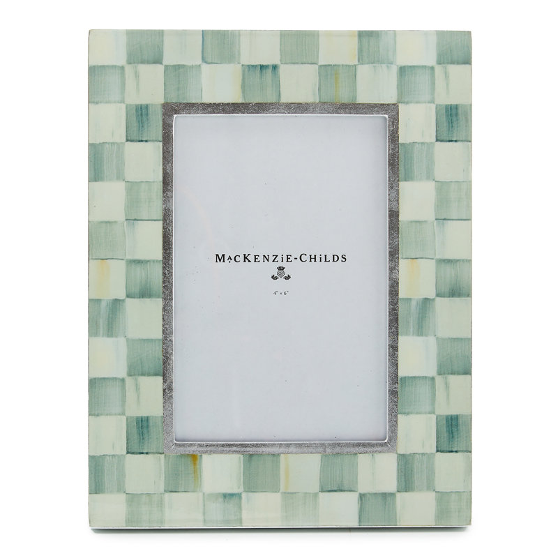MacKenzie-Childs Sterling Check Lacquer 4" X 6" Frame | Wayfair