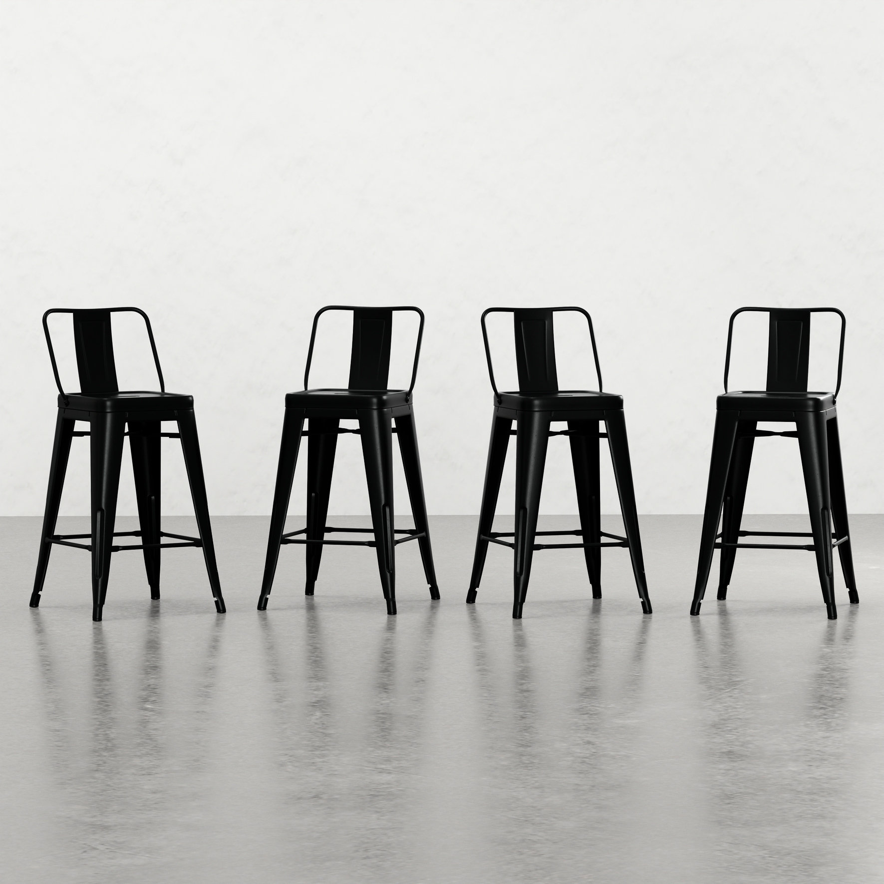 17 Stories Counter Height Metal Stools ( Of 4) - Modern Design With ...