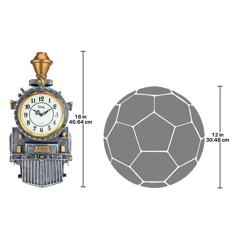 Design Toscano Locomotive Train Sculptural Wall Clock & Reviews | Wayfair