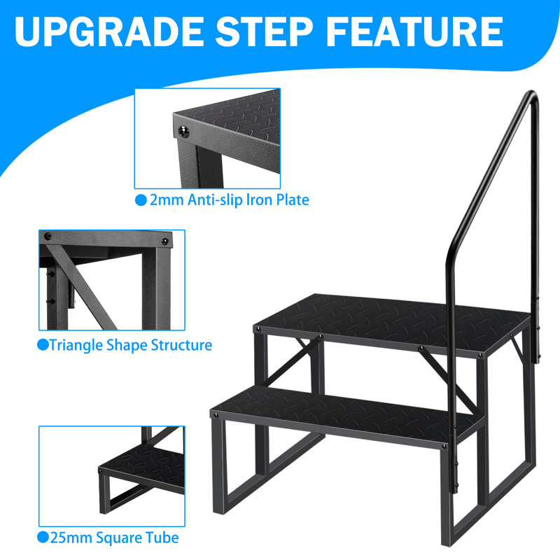 YZBAO 2 Step Hot Tub Step Ladder with Handrail | Wayfair