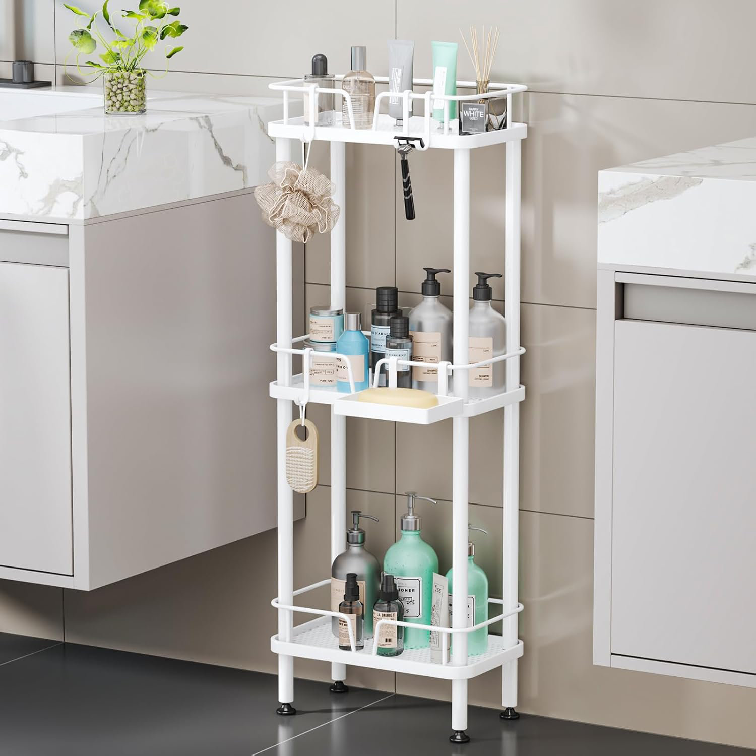 Rebrilliant Serviteur de douche de coin en acier inoxydable anti ...