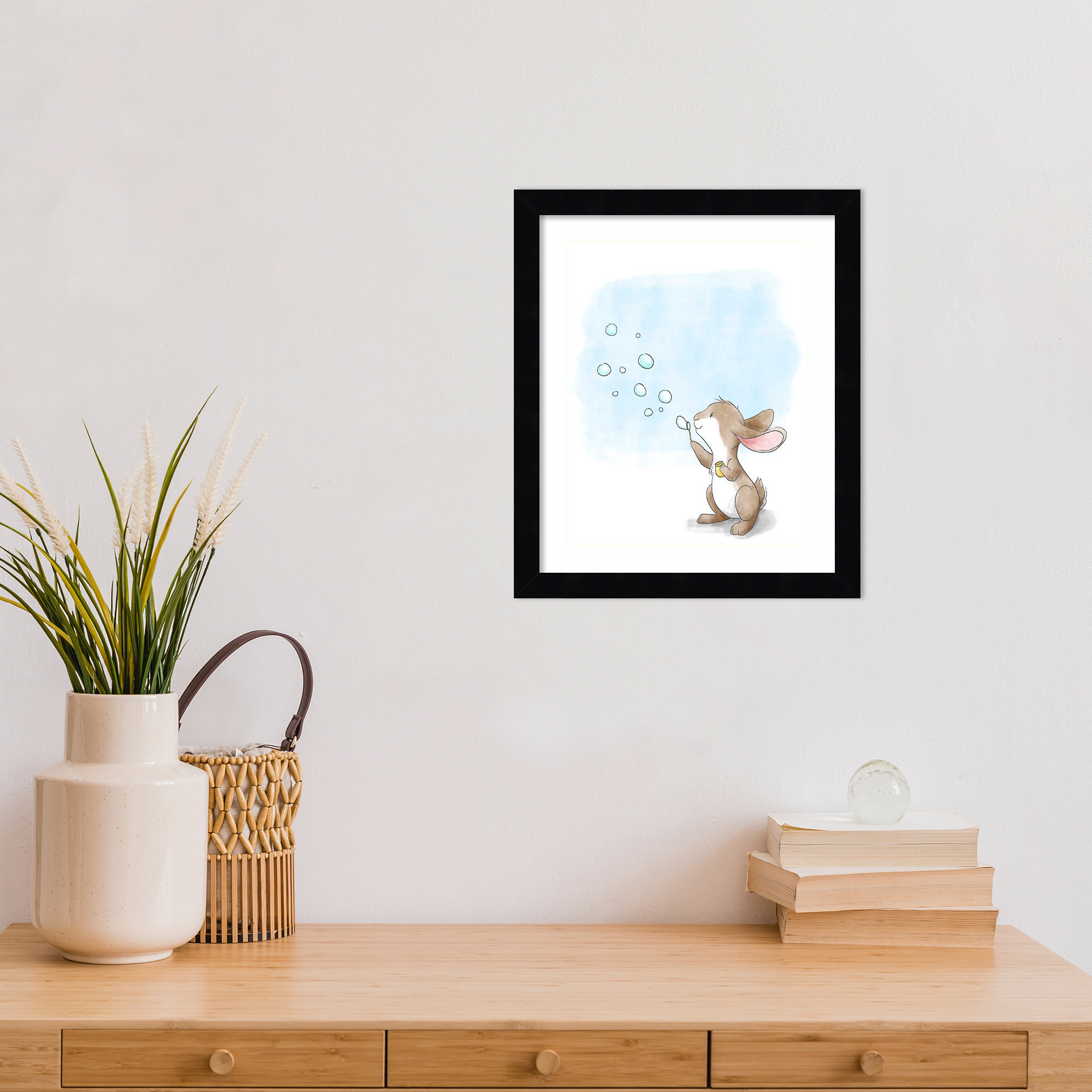 blowing bubbles wall art