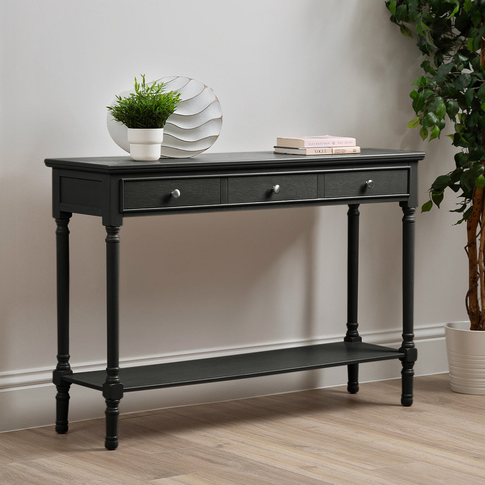 Three Posts 3 Drawer Console Table for Hallway & Living Room Furniture ...