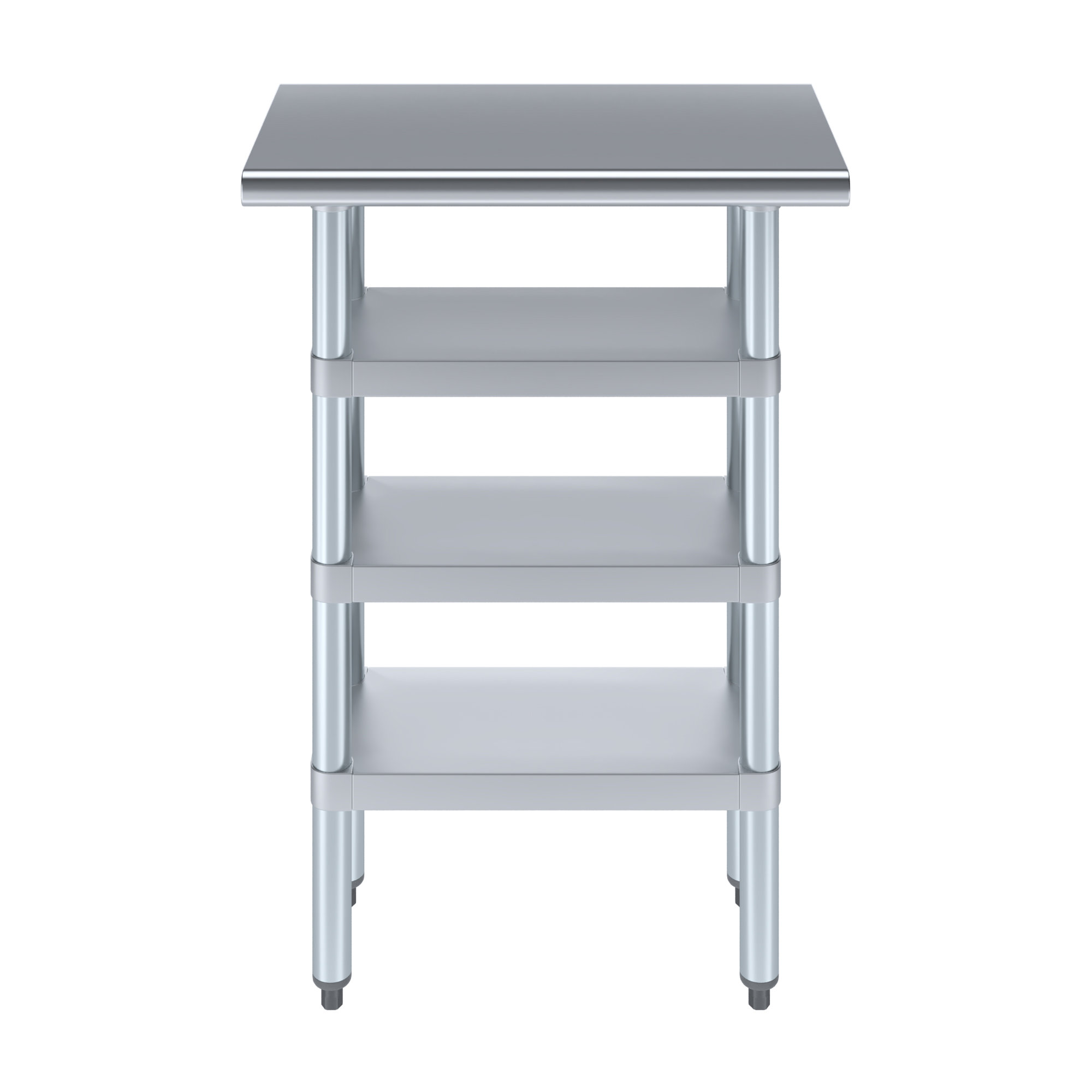 Amgood 14 In. X 24 In. Stainless Steel Table With Three Undershelves ...