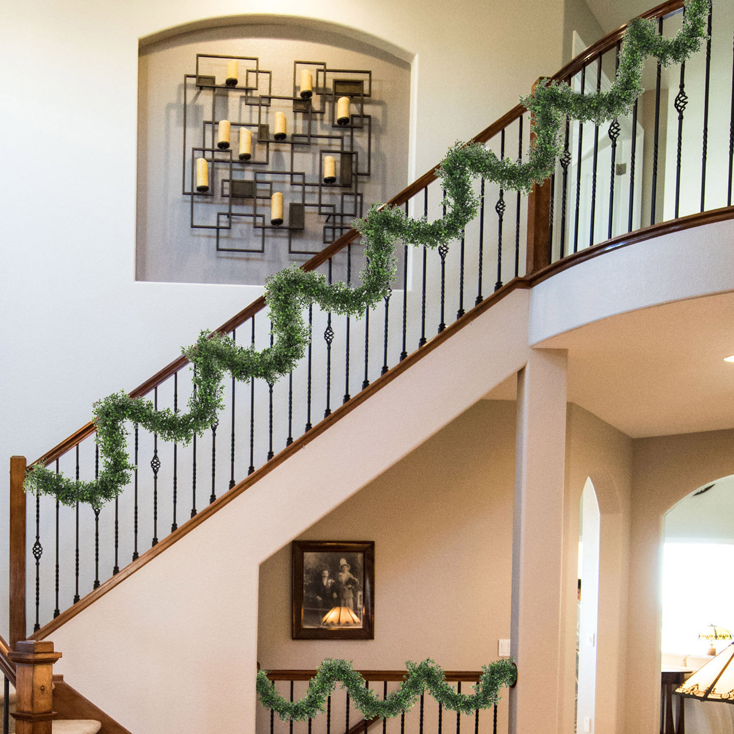 Primrue 9 Feet Long Faux Green Ivy Garland | Wayfair