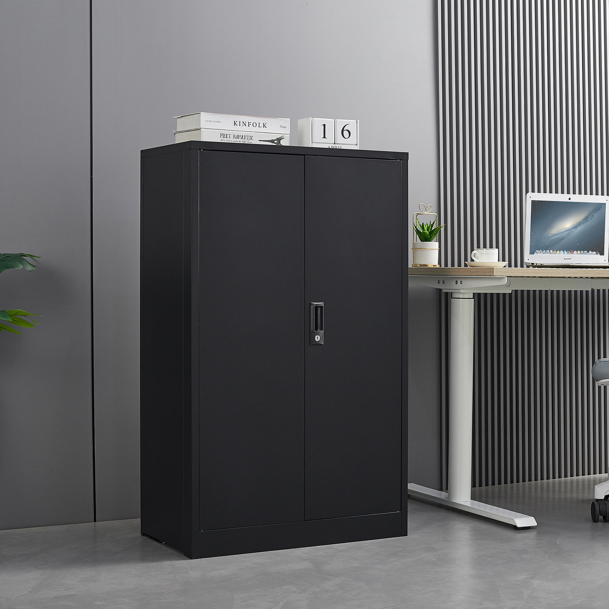 Inbox Zero Metal Storage Cabinet,lockable 42" Steel Storage Cabinet ...