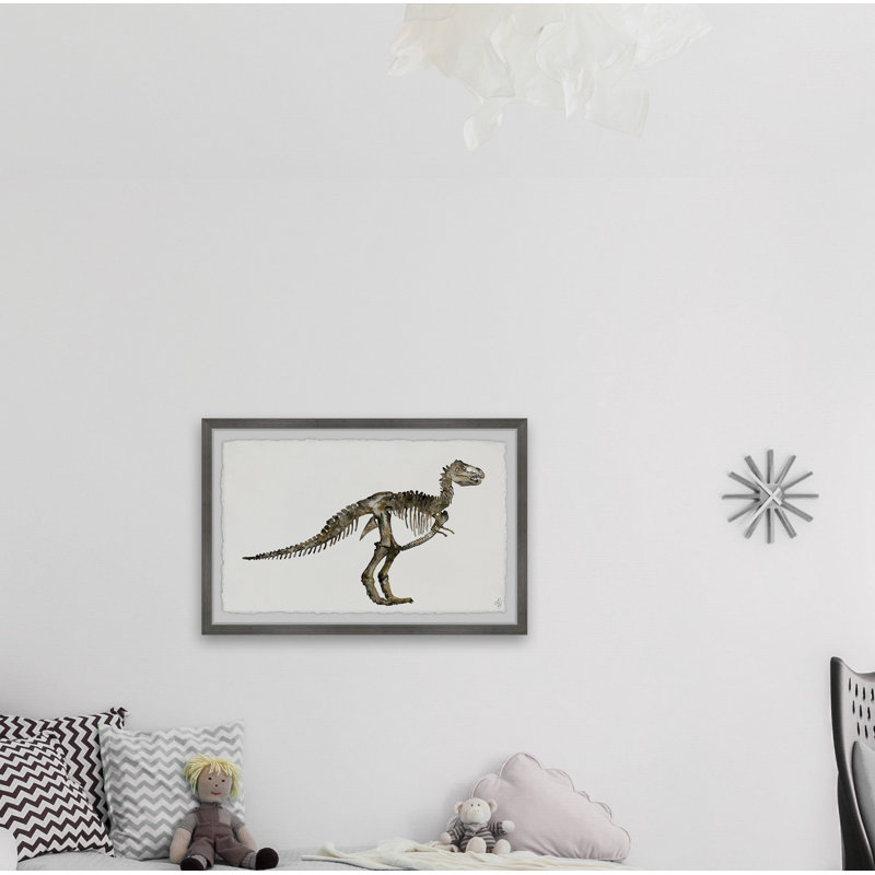 Isabelle & Max™ Brophy 'Dinosaur Skeleton' Framed Print | Wayfair