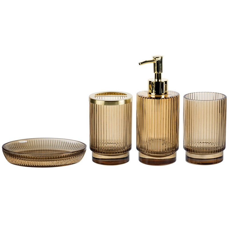 Mercer41 4 Piece Glass Bathroom Accessory Sets & Reviews | Wayfair