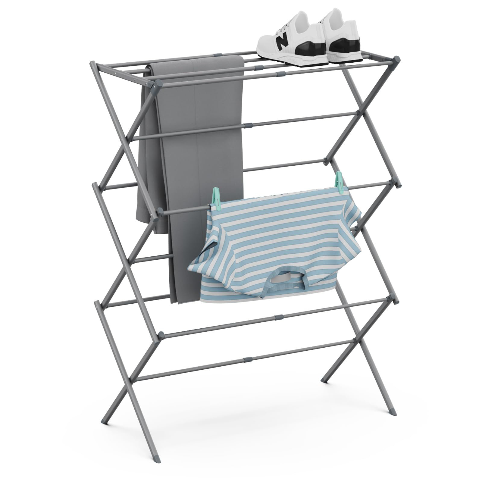 Rebrilliant Drying Rack For Laundry, Foldable Clothes Drying Rack ...