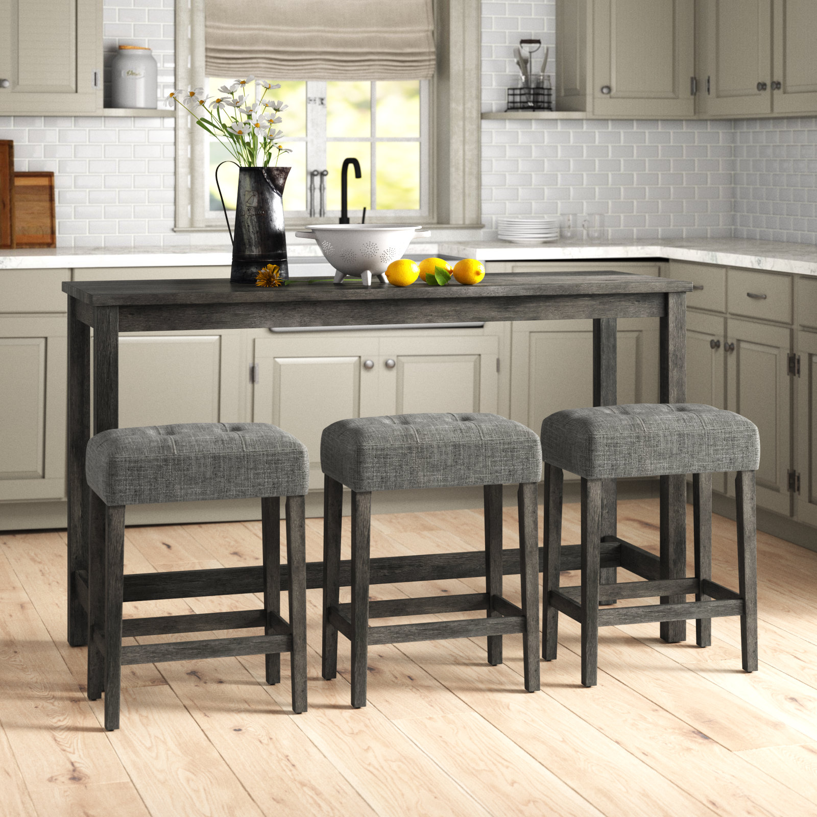 Laurel Foundry Modern Farmhouse® Peele 3 - Person Counter Height Dining ...
