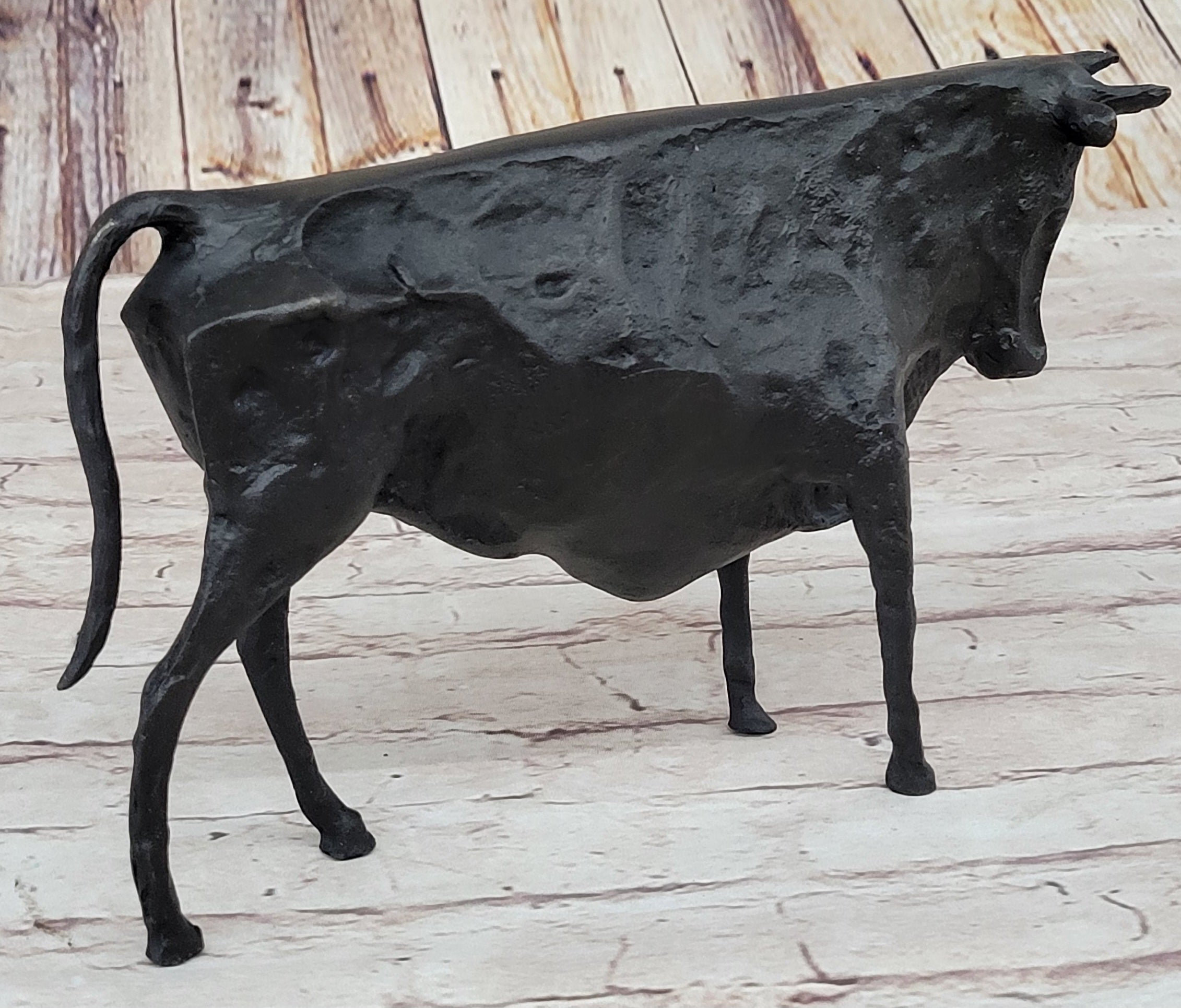 Gracie Oaks Gagandeep Modern Art Pico Bronze Bull Statue Cubist Figure ...