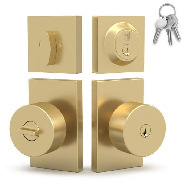 Mega Handles LAURA Reversible Entry Door Knob and Single Cylinder ...