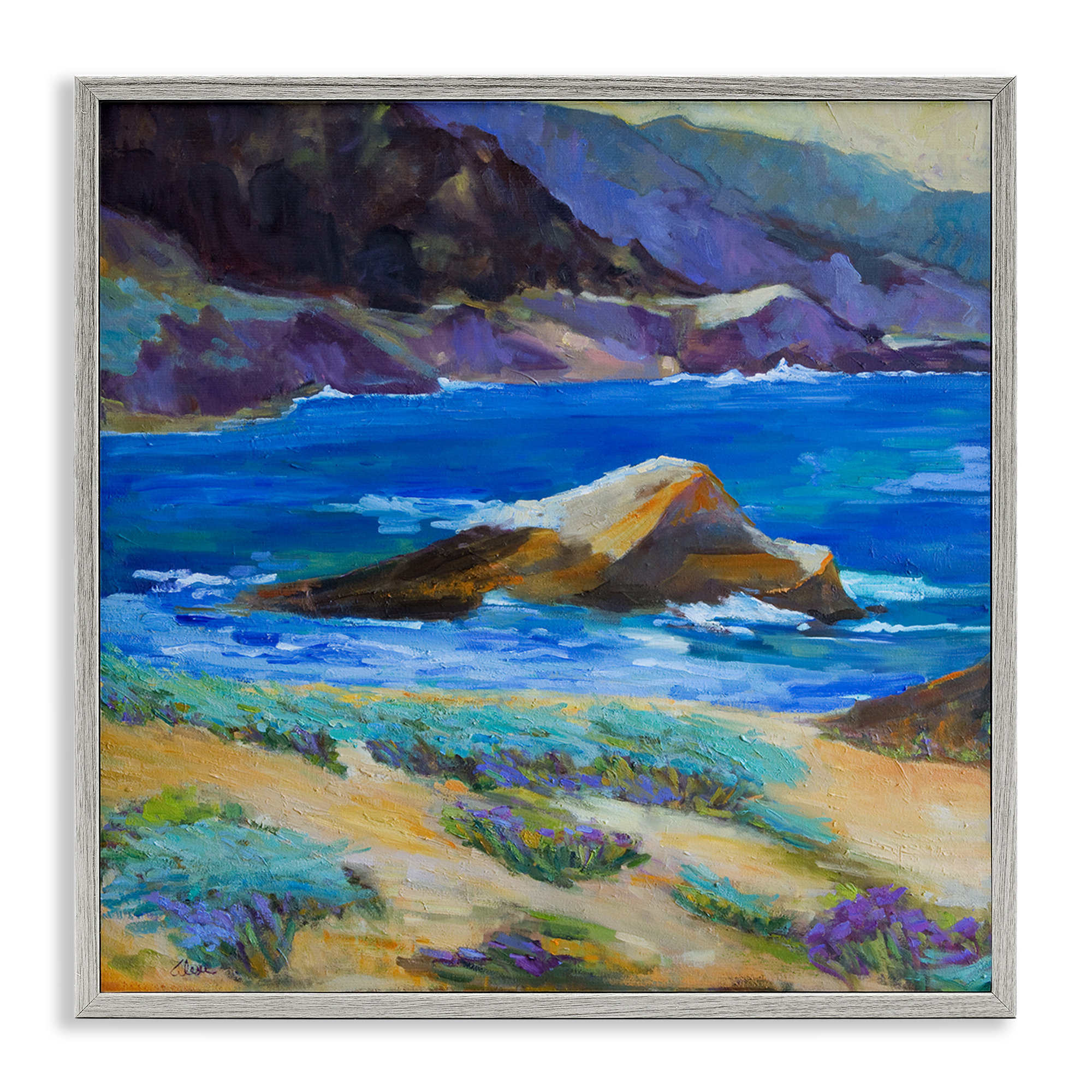 Highland Dunes Carmel Cove Landscape Framed Giclee Art by Alexi Fine ...