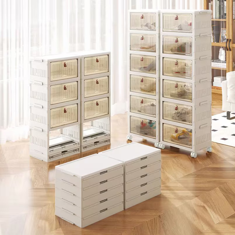 Rebrilliant 20 Qt, 4 Tiers Collapsible Storage Bins Organizer ...