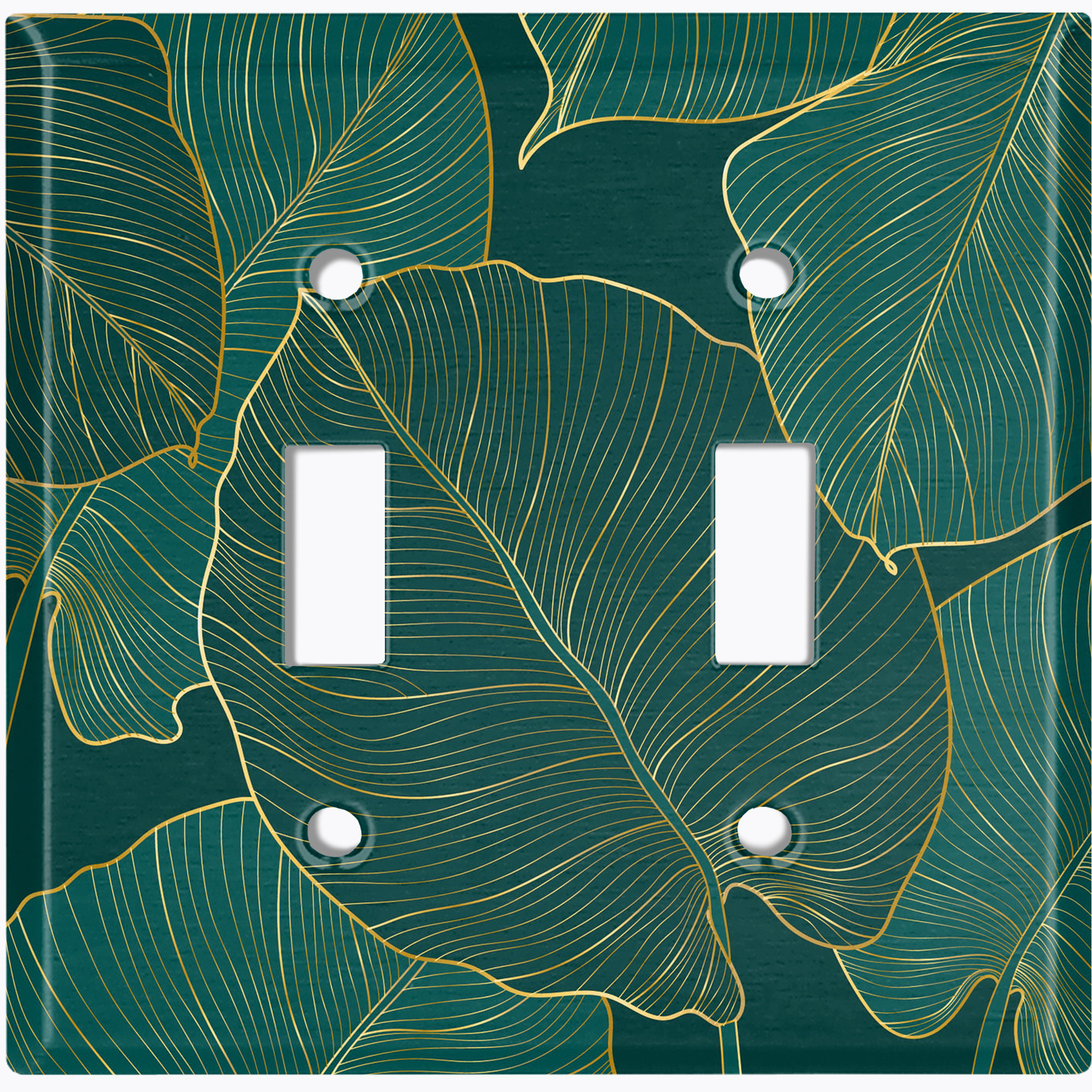 WorldAcc Metal Light Switch Plate Outlet Cover (Green Monstera Plant ...