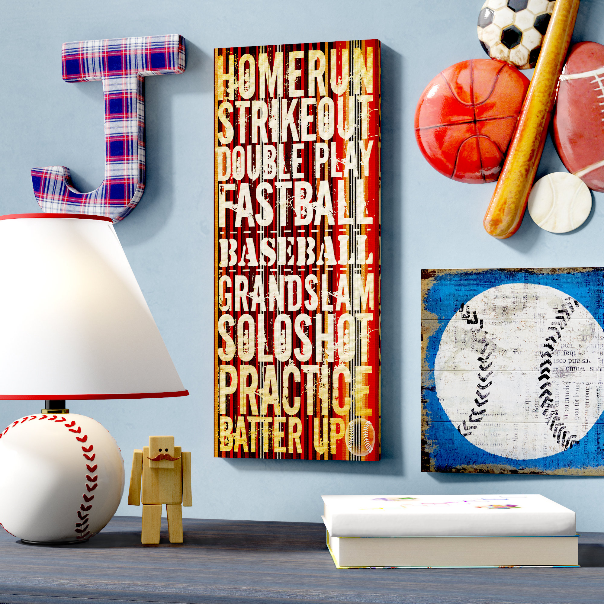 Viv + Rae™ Cambra Home Run Baseball Textual Art Wall Plaque & Reviews ...