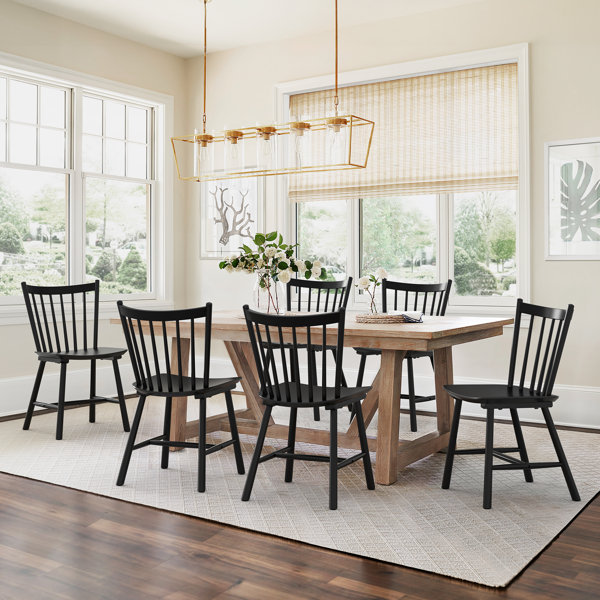 Gracie Oaks Solid Wood Windsor Back Side Chair & Reviews | Wayfair
