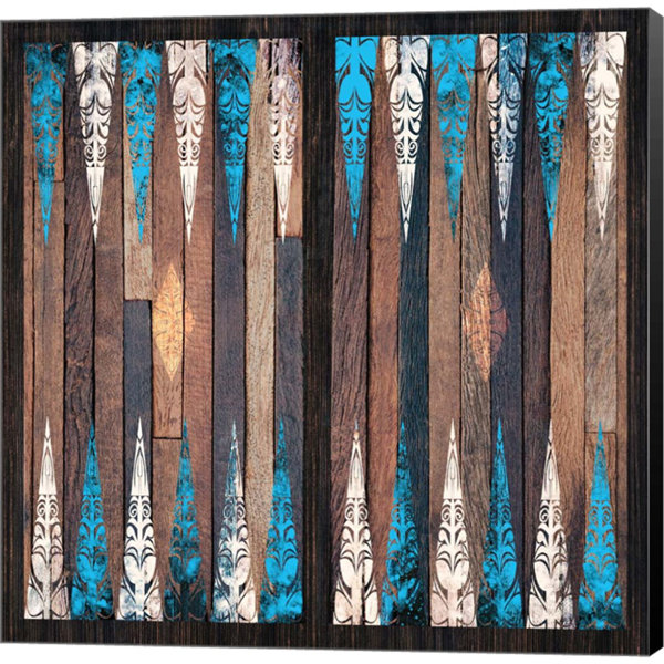 Union Rustic Backgammon Blues On Canvas by Savannah Miller Painting ...