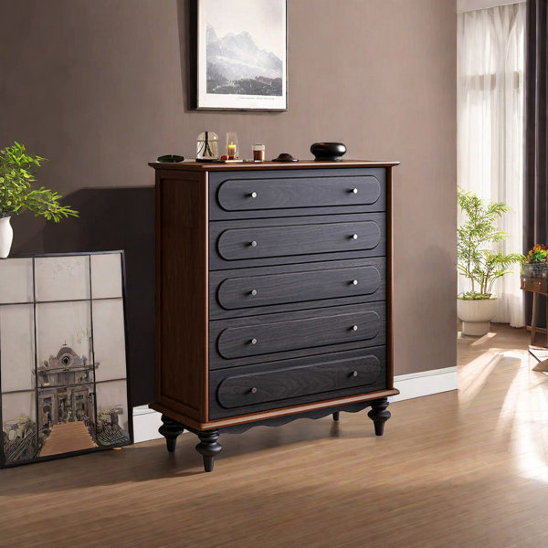 BEMA STONE LLC Modern Retro Accent Chest Solid Wood Accent Chest ...