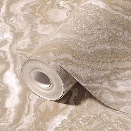 Orren Ellis Modern Marble 3D Textured Wallpaper, Deep Embossed Stone ...