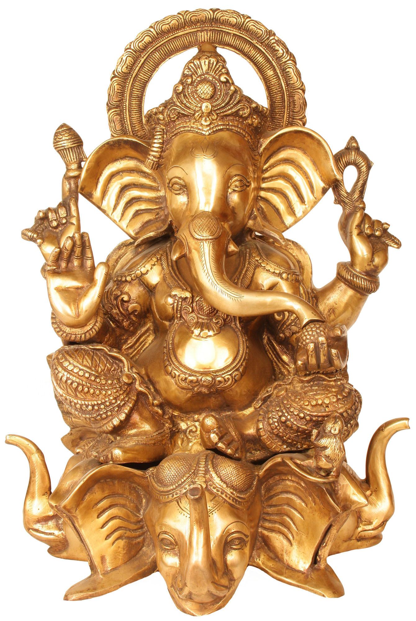 Exotic India Lord Ganesha assis sur une tête d'éléphant - Wayfair Canada