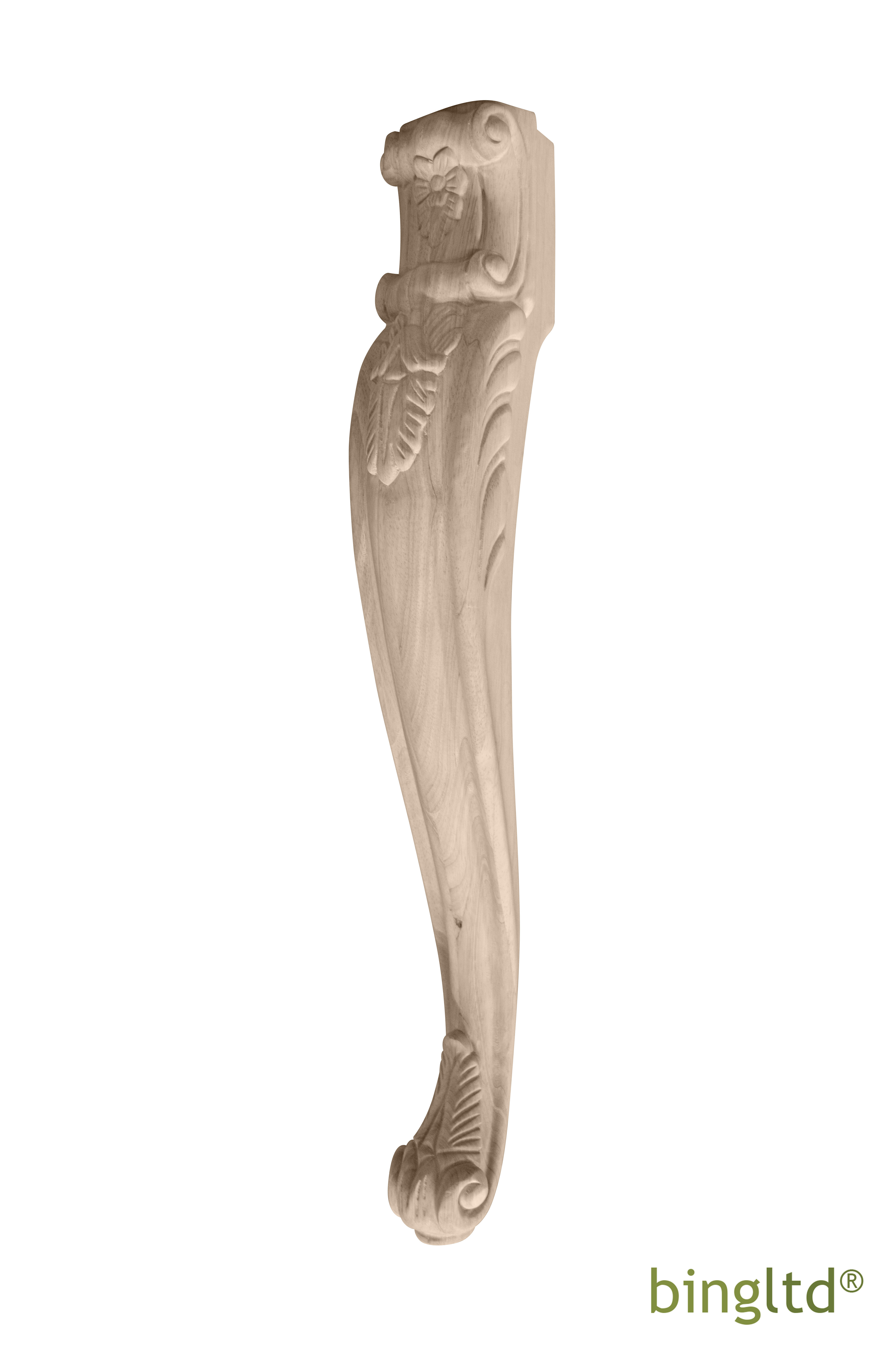 BingLTD - 30 1/4" Tall Unfinished Rubberwood David Dining Table Leg ...