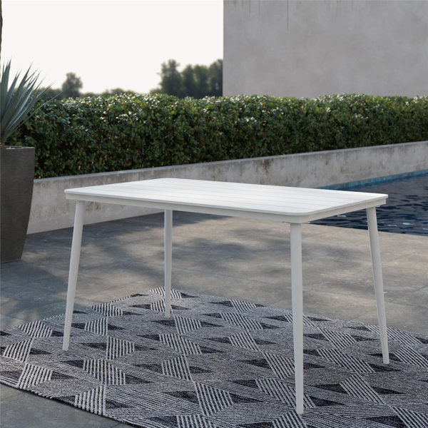 Novogratz April Rectangular Metal Outdoor Dining Table & Reviews ...