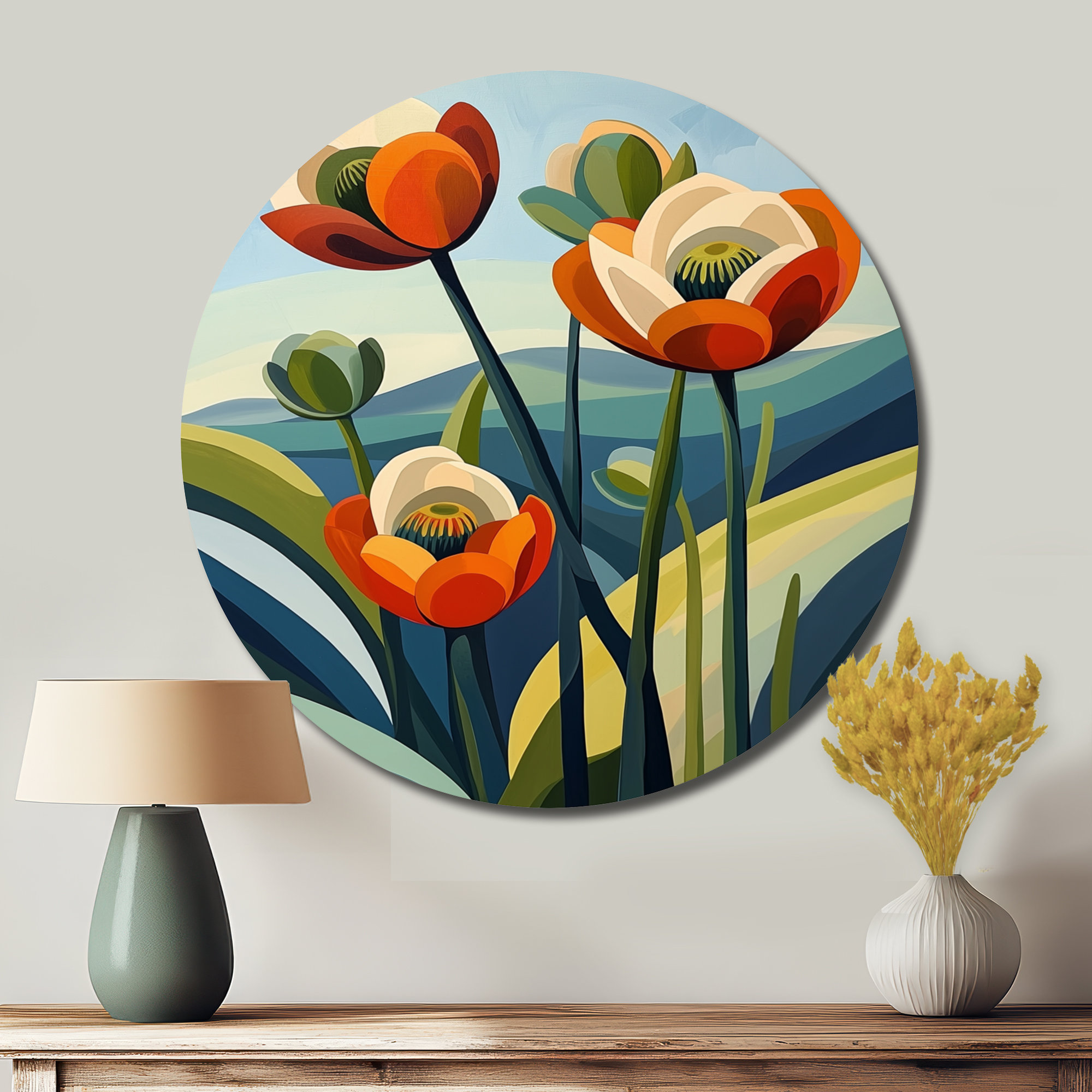 Winston Porter Desert Blossom Of Geometric Ranunculus Flowers I ...