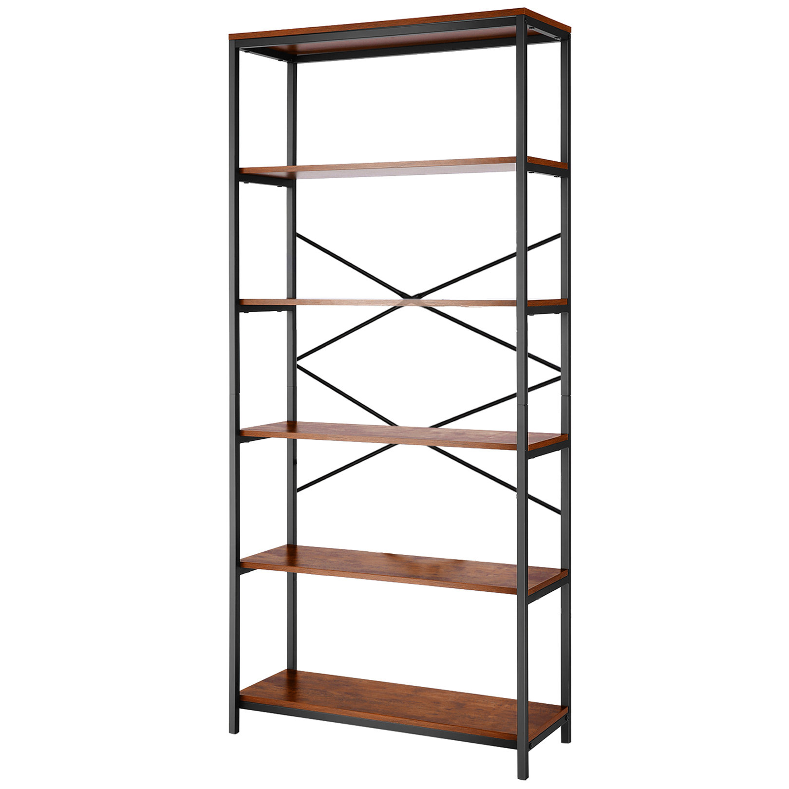 Steelside™ 71'' H x 31.6'' W Shelving Unit Bookshelf Office Storage ...
