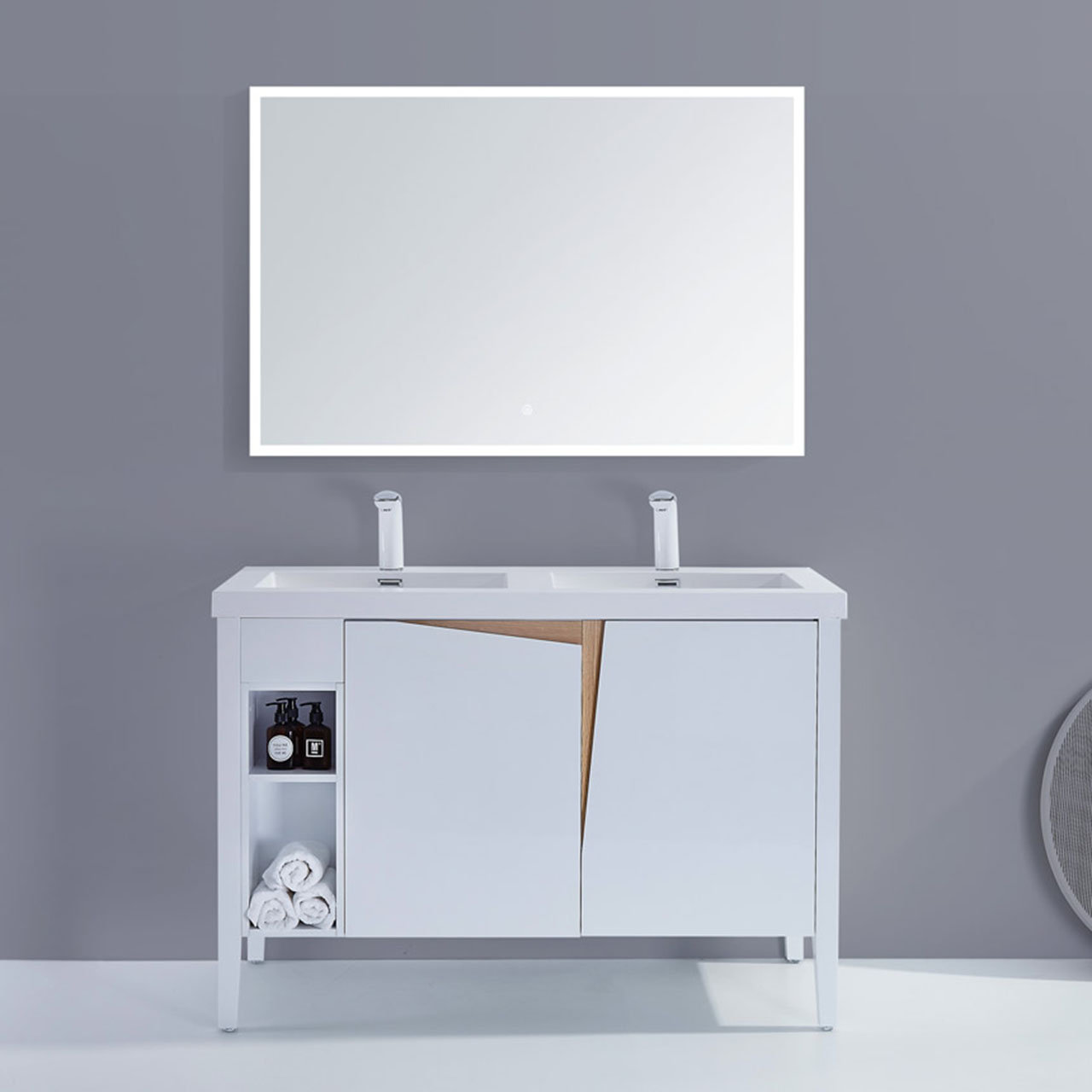 Hokku Designs Ahola 49" Double Bathroom Vanity Set | Wayfair