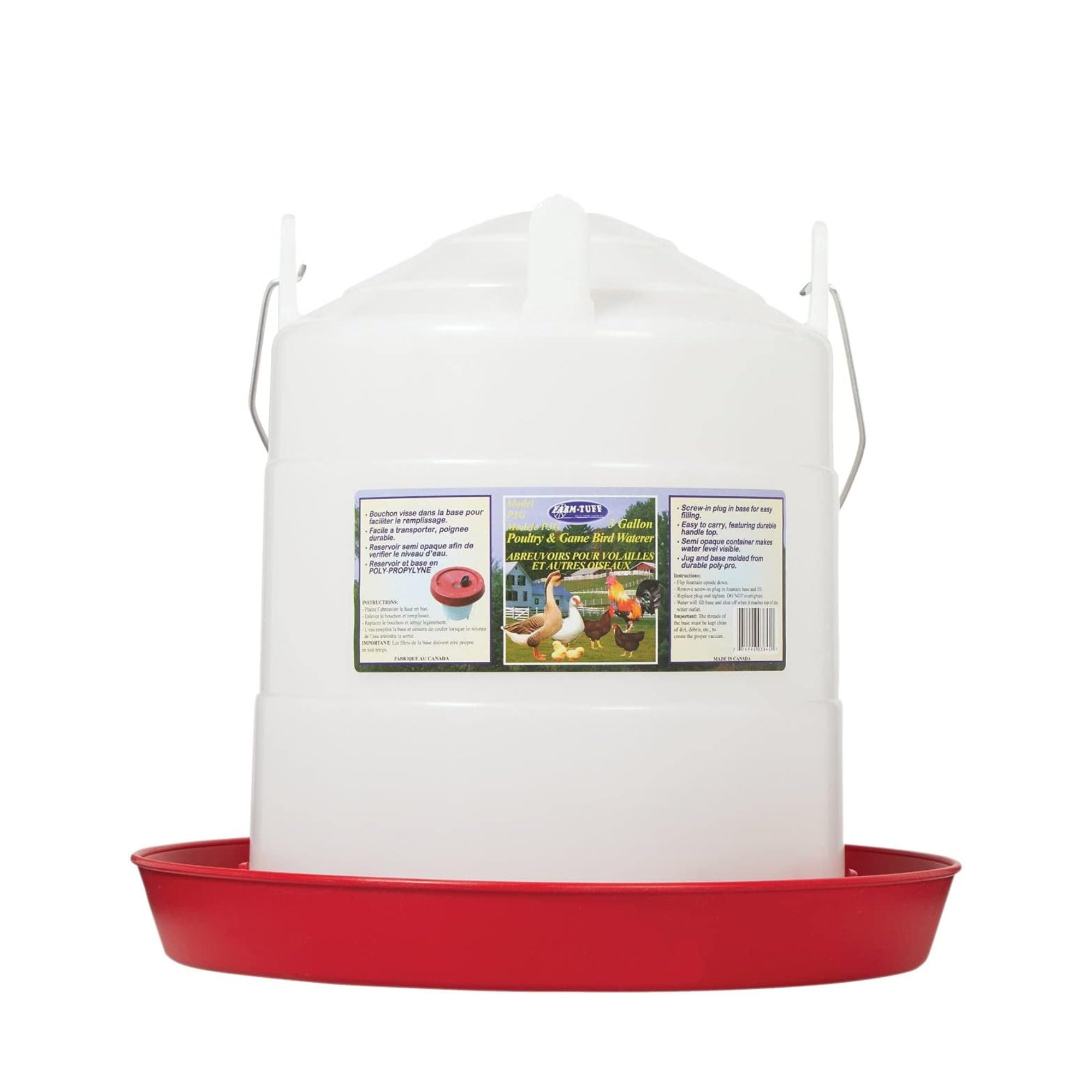 Farm Tuff FARM-TUFF Easy Fill Poultry and Game Bird Fountain Waterer ...