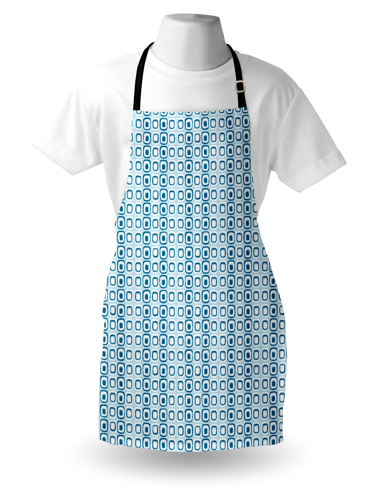 East Urban Home Blue and White Apron Unisex, Retro Squares, Adult Size ...