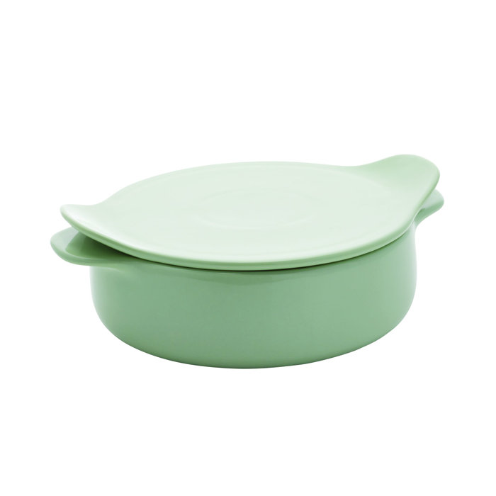 KitchenAid Vitrified Stoneware Round Baker, 2.25-Quart, Pistachio ...