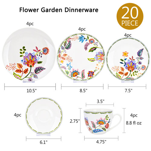 STP Goods Bone China Dinnerware Set - Service for 4 | Wayfair