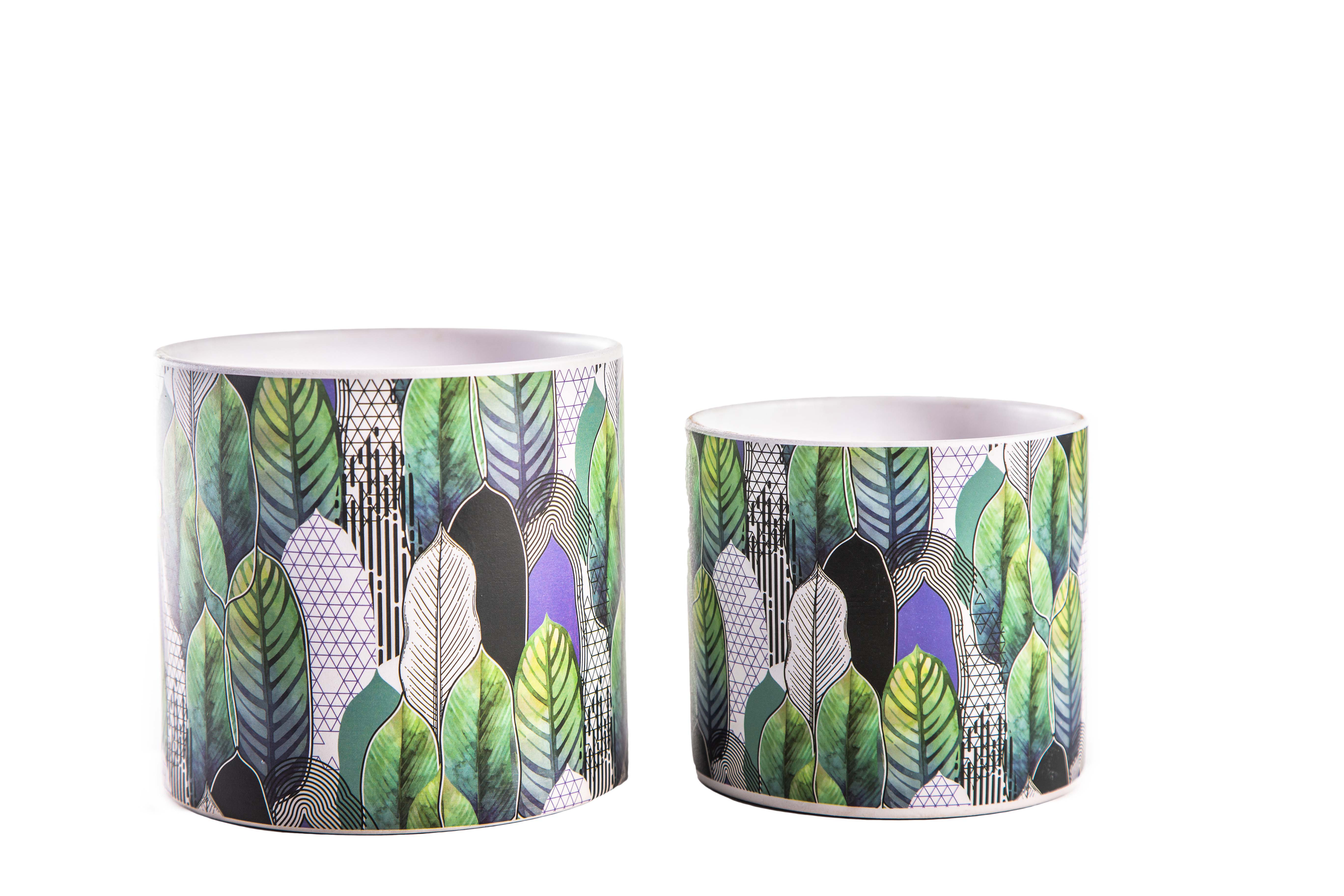 Dakota Fields Ceramic Round Pot With Seamless Floral Pattern Design ...